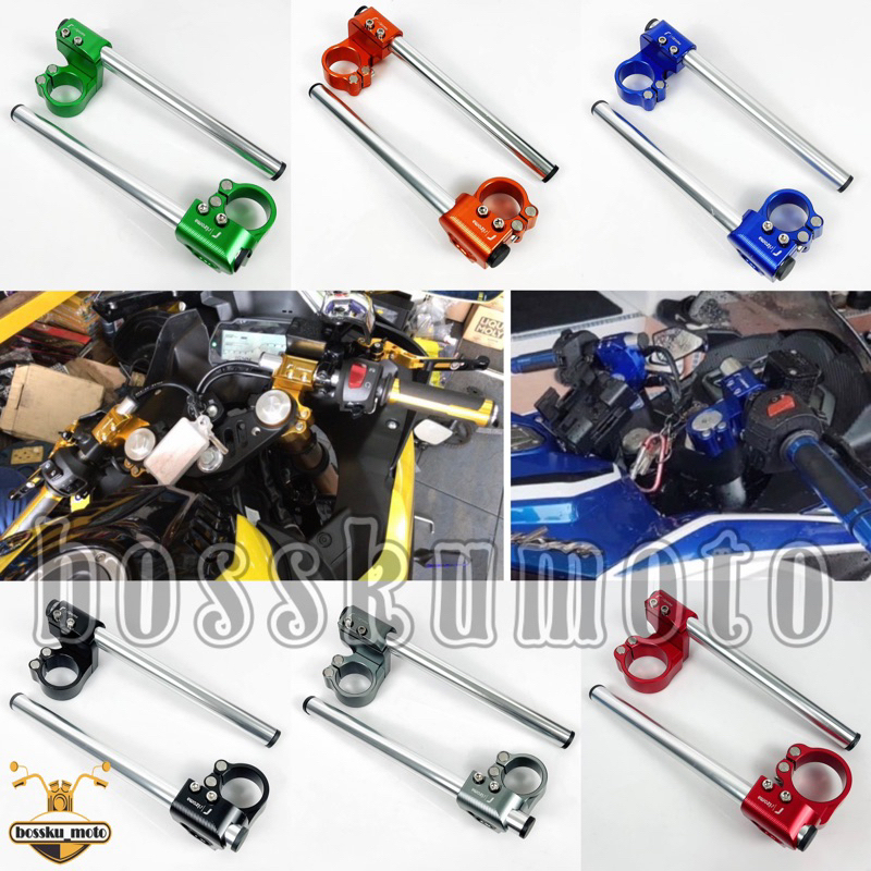 37MM CLIP ON HANDLE BAR NINJA250 NINJA300 Z250 Z400 ZX250 Z250SL ...
