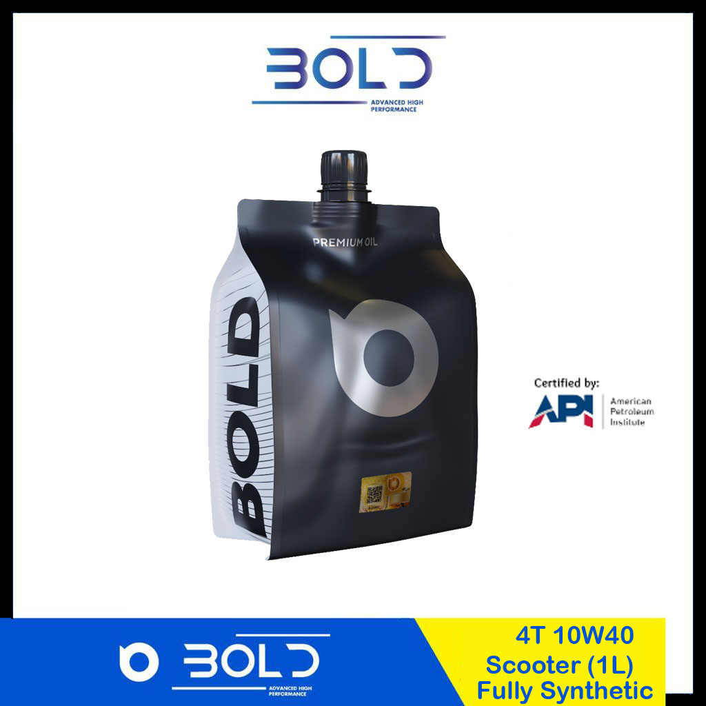 BOLD SCOOTER OIL 10w40 1L MB SN Fully Synthetic Engine Oil Minyak Hitam ...