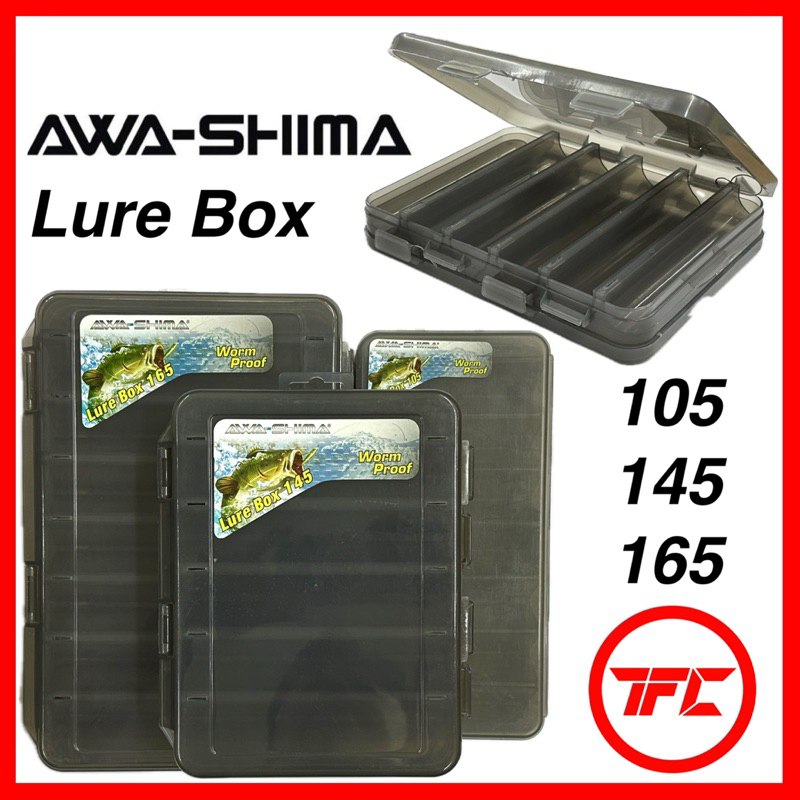 AWASHIMA Lure Tackle Box Two Layer 105 145 165 Storage Worm Proof Awa ...