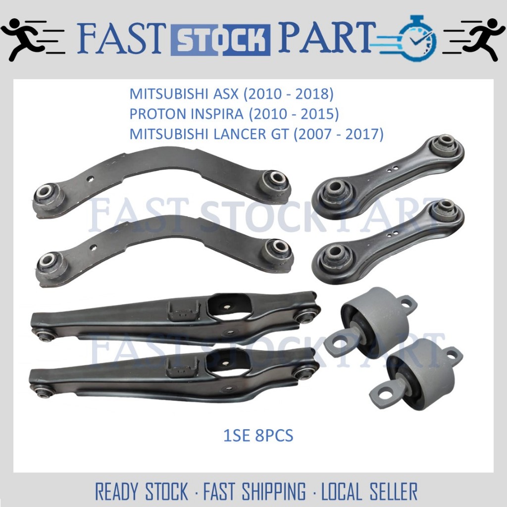 1SET 8PCS REAR LOWER ARM /UPPER ARM LONG+SHORT/TRAILING BUSH 1SET 8PCS ...