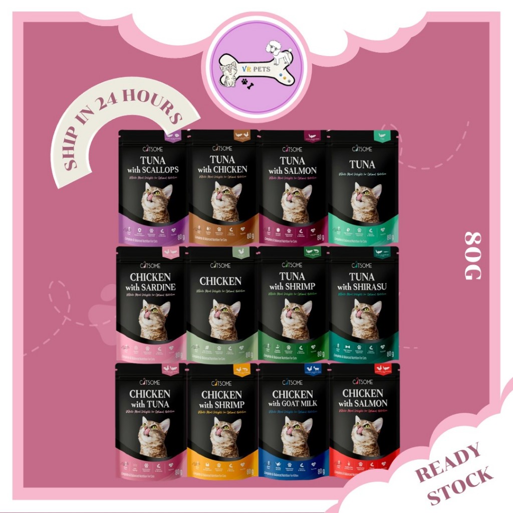 Catsome Wet Food Pouch 80G / Sniffly Wet Food Pouch 70G - Grain Free ...