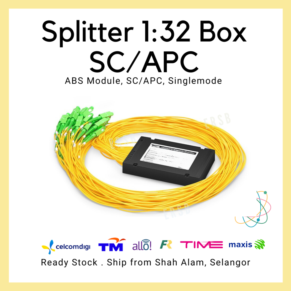 Splitter 1:32 ABS Box Module SC/APC; cassette Fiber Optic | Shopee Malaysia