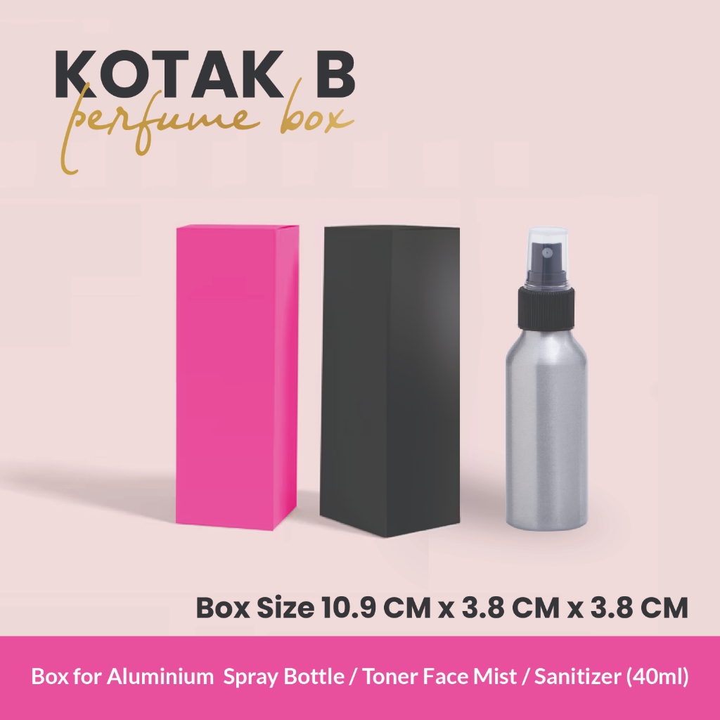 KOTAK B_Plain Box for Cosmetic / Essential Oil / Aluminium Spray Bottle ...