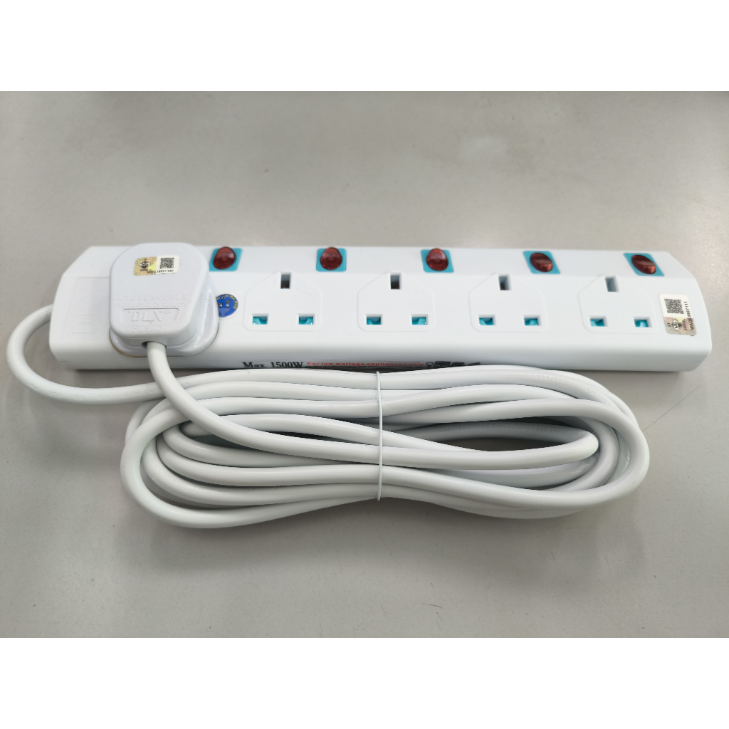 Extension 3 Plug 2 3 4 5 Gang Sirim 5m Heavy Light Duty Extension Trailing Socket