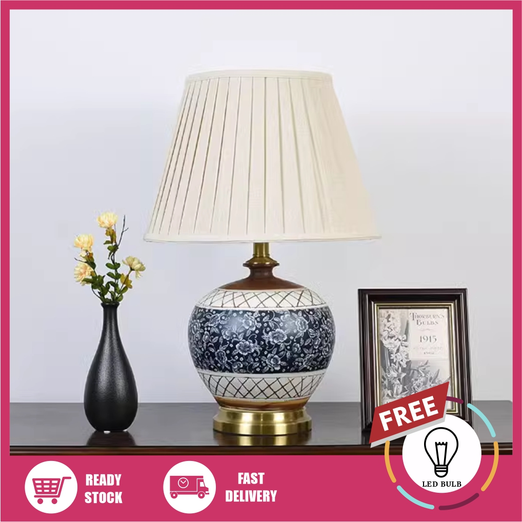 Ready Stock ~ Ceramic Table Lamp/Gift Wedding/Home Decor Table Light ...