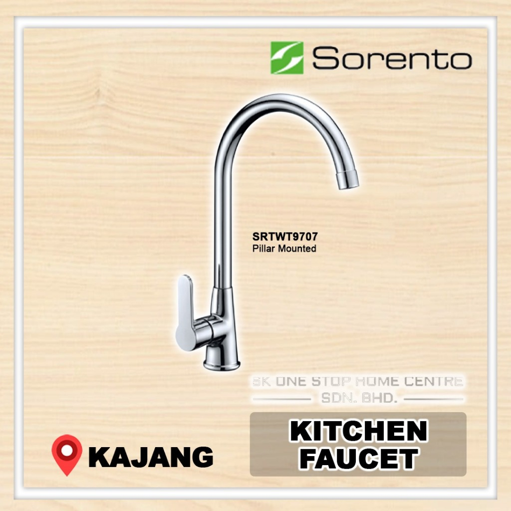SORENTO Pillar Mounted Kitchen Cold Tap/Kitchen Sink Tap/Cold Tap/Water ...