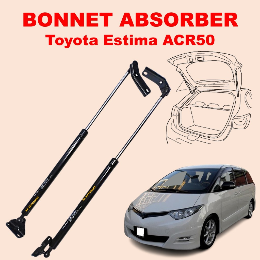 Warranty Toyota Estima ACR50 Rear Bonnet Damper Boot Absorber Gas ...
