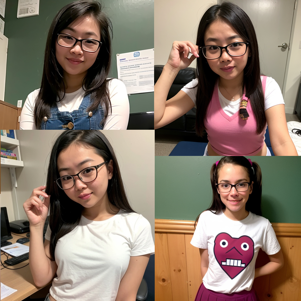 AI Girl Realistic Asian Cute Nerd Gal Original High Quality AI Art ...