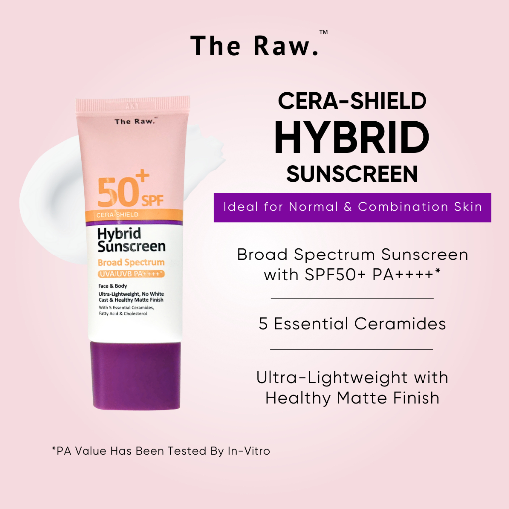 [SHIP TODAY+FREE GIFT+READY ]THE RAW CERA-SHIELD PHYSICAL CHEMICAL HYBRID SUNSCREEN SPF 50 PA ...