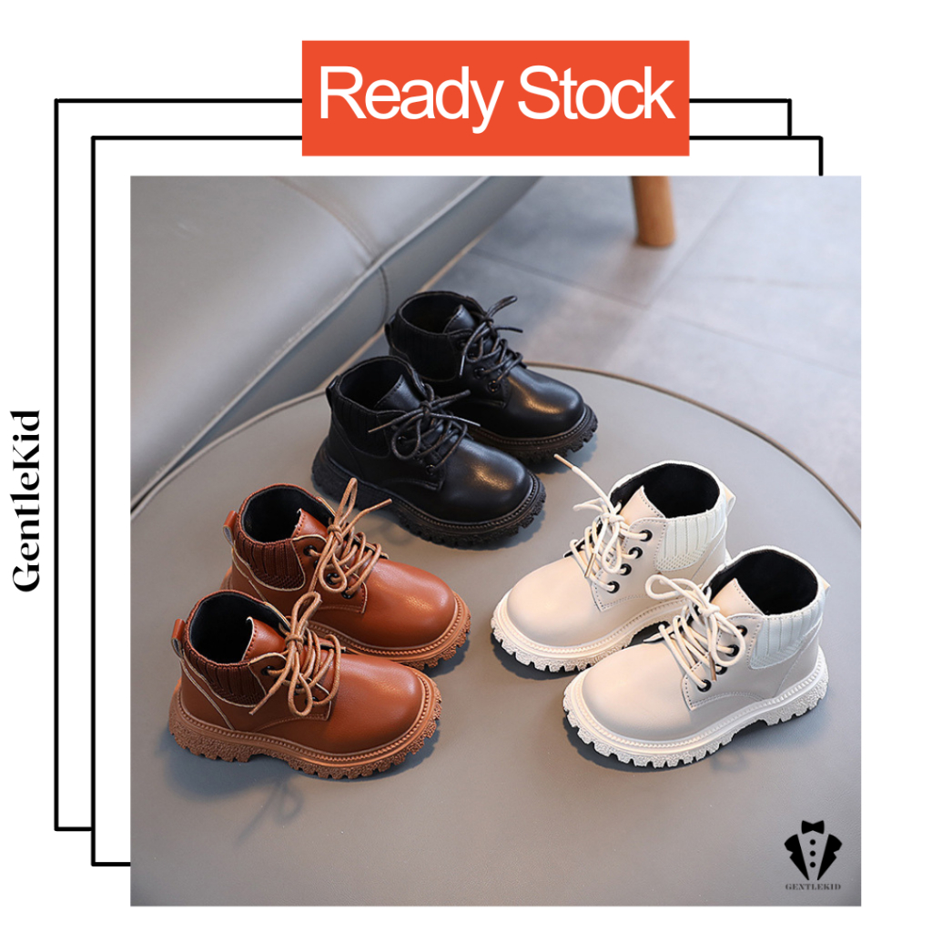 [Ready Stock] GentleKid - Elegant Boys' Martin Boots with Rubber Collar ...