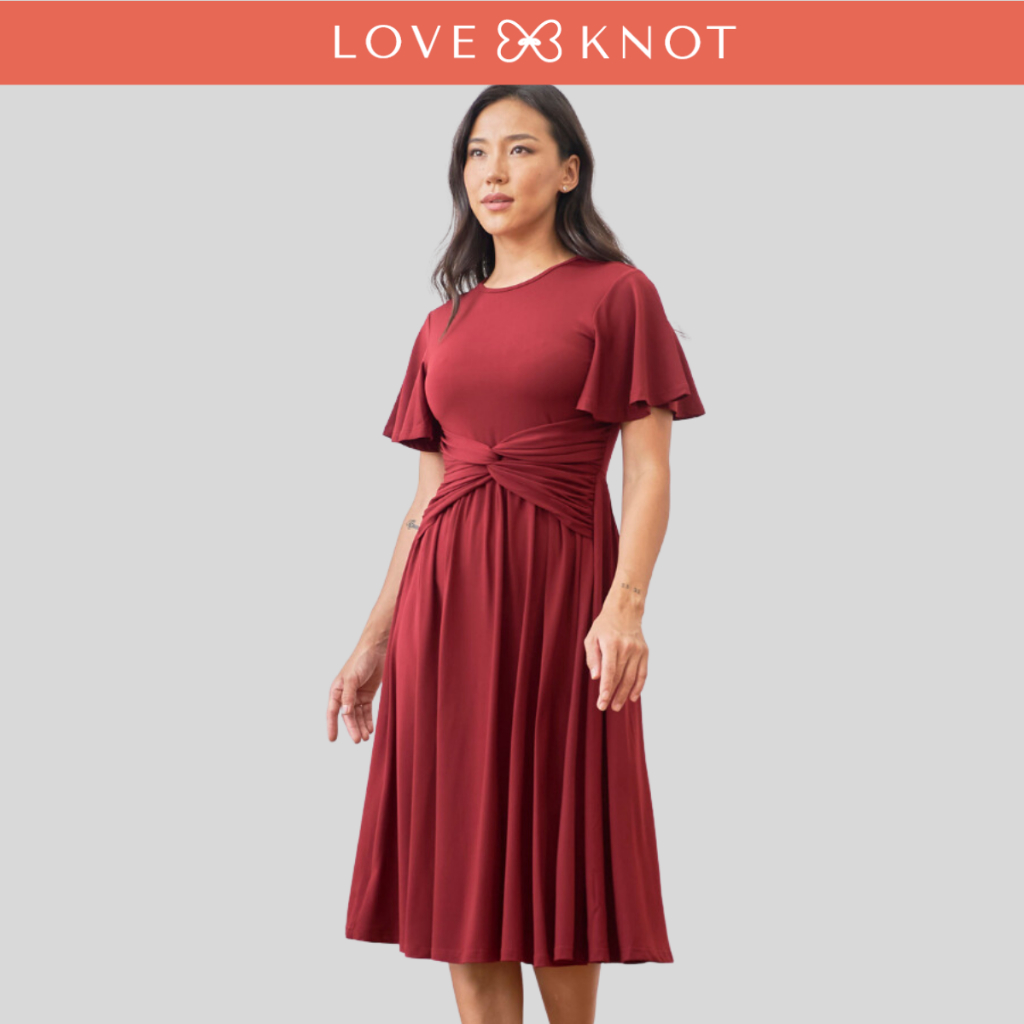 Love Knot Aveline Flare Sleeves Knot Dress | Shopee Malaysia