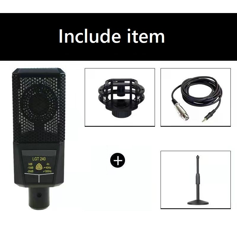 Condenser microphone LGT240 block mic wired microphone singing live ...