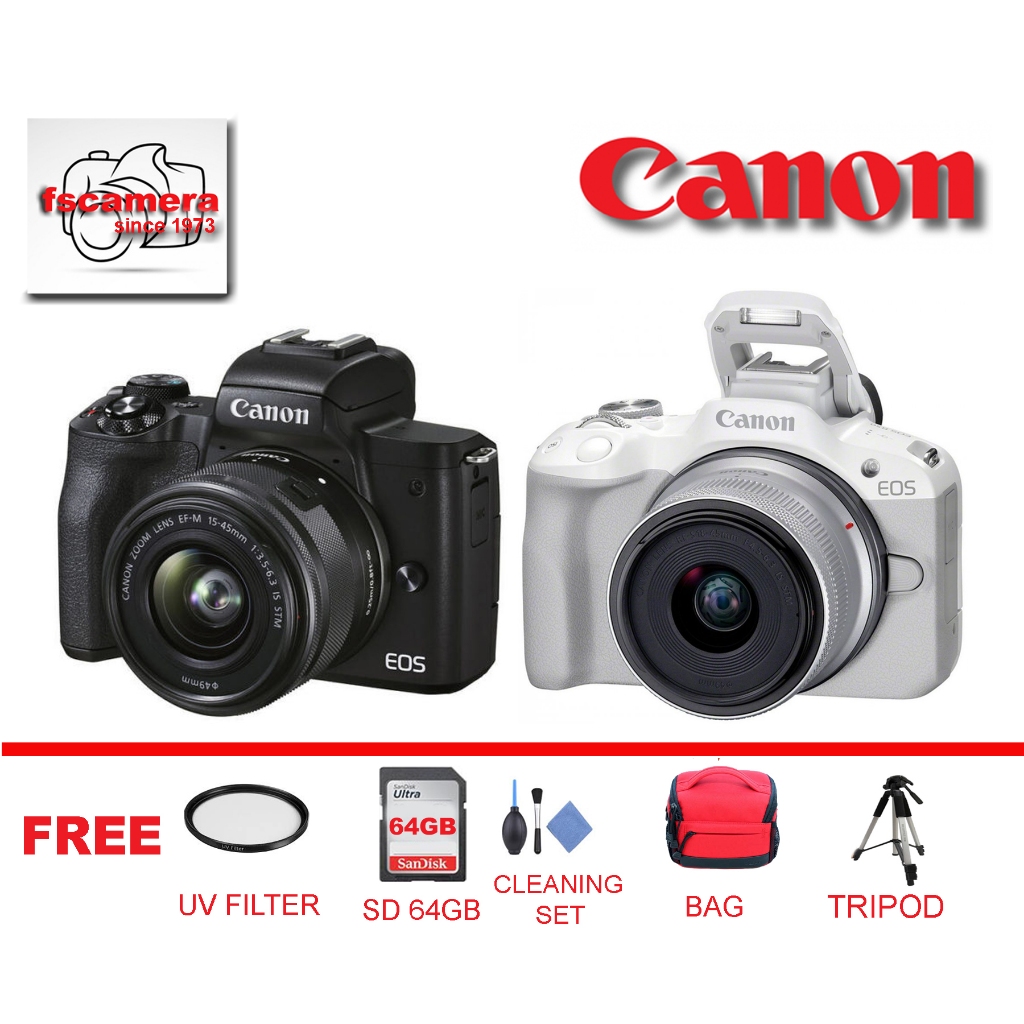 CANON ORIGINAL MALAYSIA EOS R50 BODY /KIT RFS 18-45MM IS STM / KIT TWIN RFS 18-45MM+55-210MM IS ...