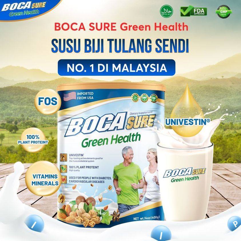 Boca Sure BOCASURE Green Health 400g - Tulang dan sendi yang sihat ...