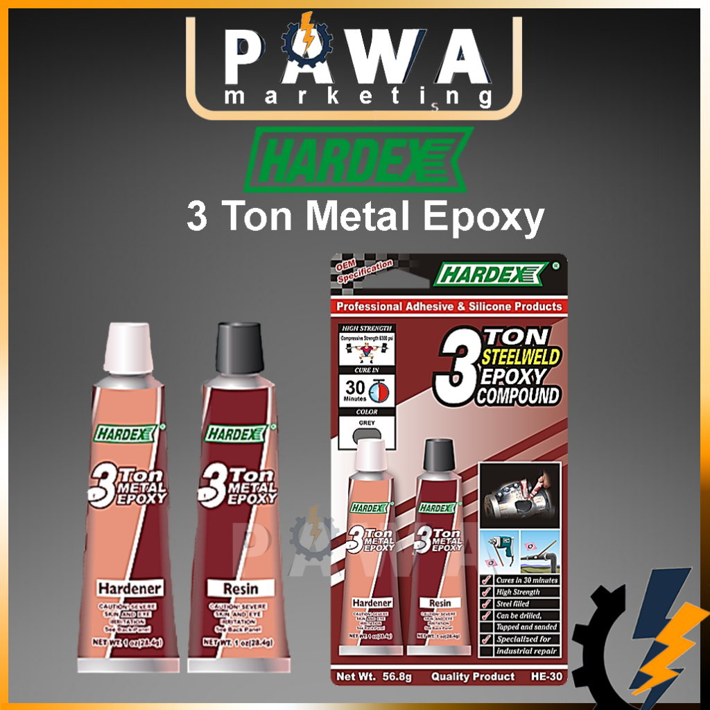 Pawa HARDEX HE-30 HE-32 3 Ton Steelweld Epoxy Compound Silicone Steel ...