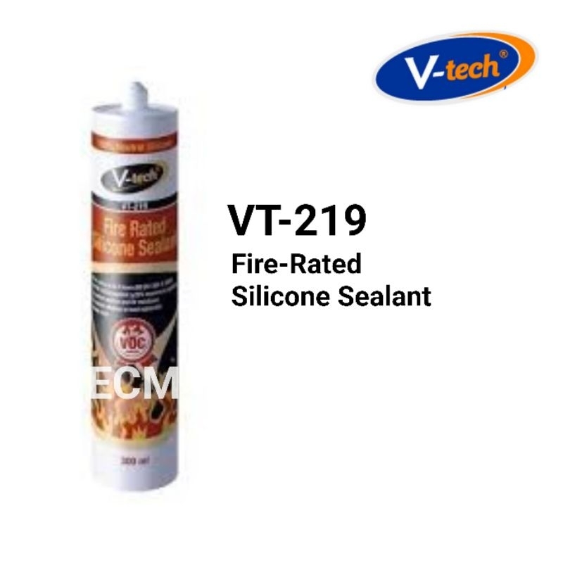 VTECH VT-219 (300ml) Fire Rated Silicone Sealant, High Temperate Fire ...
