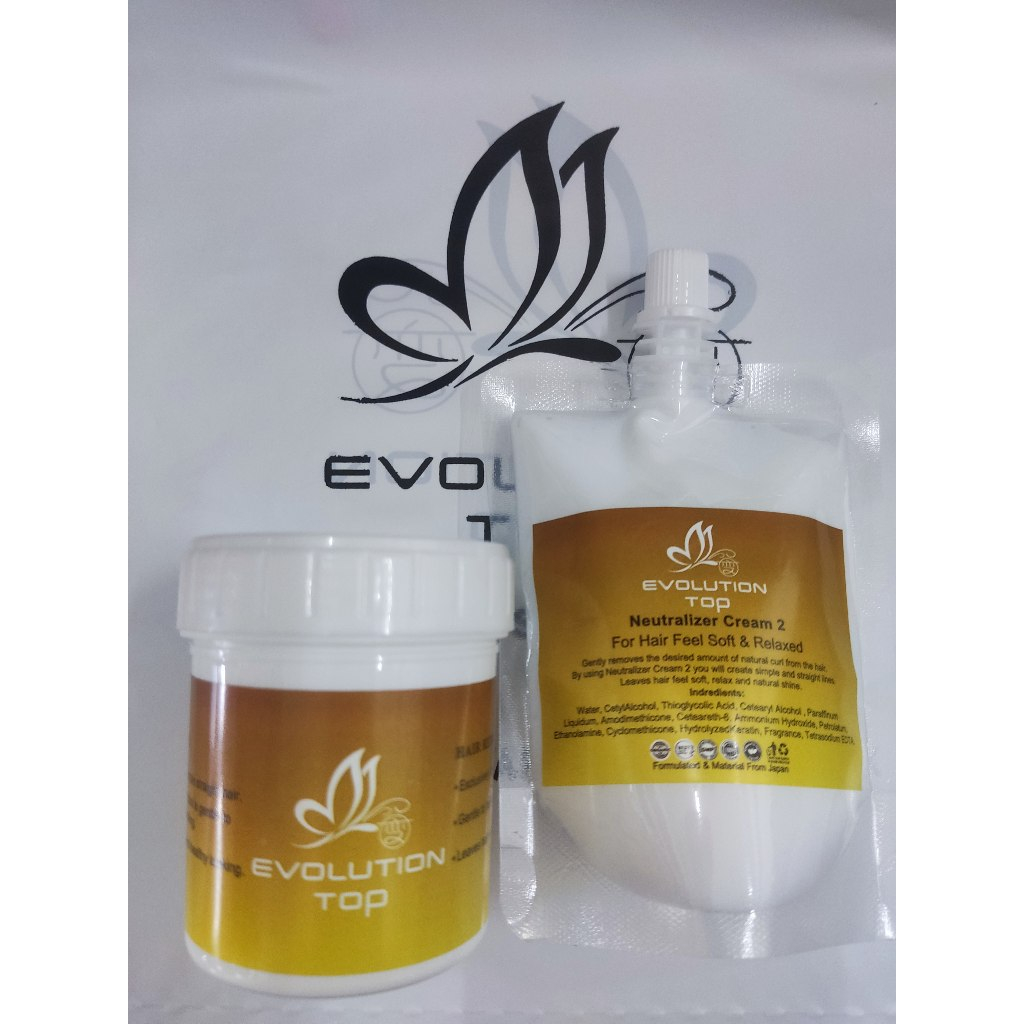 [Ready Stock] Evolution Top Hair Rebonding Cream set (Mini size for ...