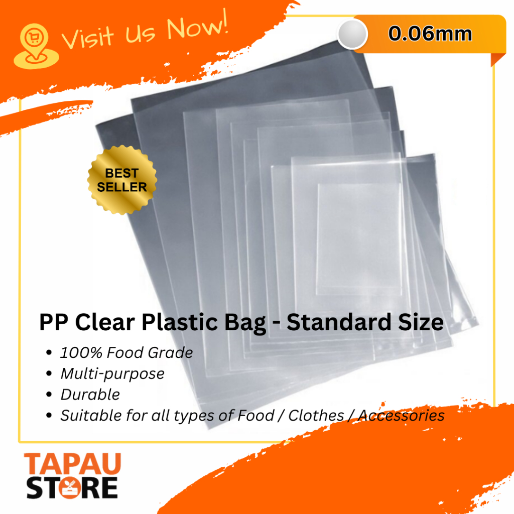 (2KG) PP Clear Plastic Bag - Standard Size 0.06mm | Shopee Malaysia