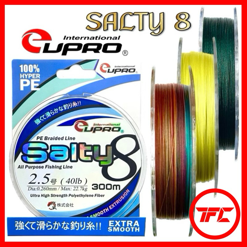 EUPRO Salty 8 PE Braided Line 150m / 300m X8 8X Braid | Shopee Malaysia