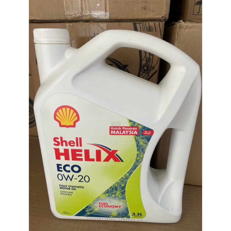 Original Shell Helix Eco 0W20 Engine Oil Fully Synthetic 3.5Liter ...