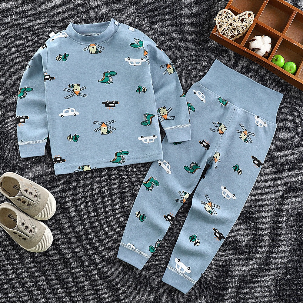 (3m-5yrs) High Waist Cotton Pajamas Set Baby Girl Baby Boy Kids Pyjamas ...