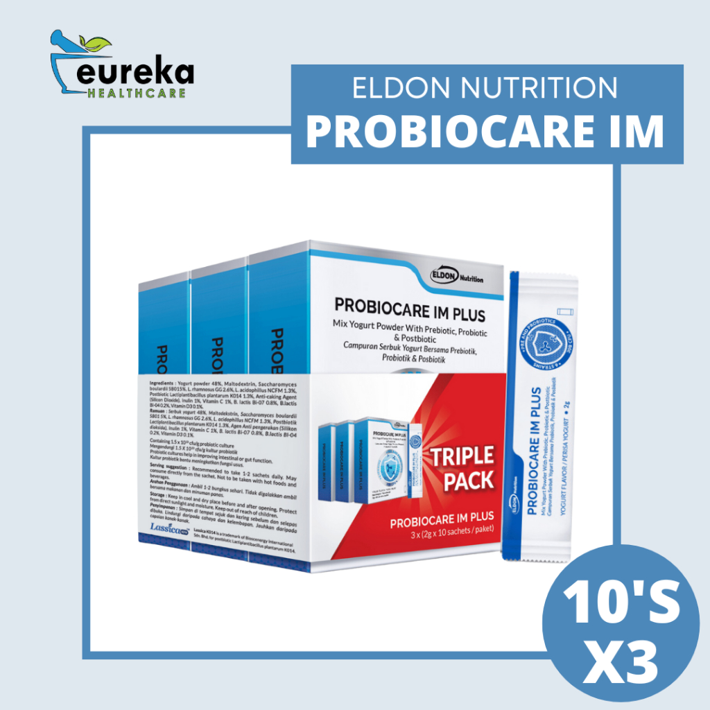 ELDON NUTRITION PROBIOCARE IM PLUS 2G X 10'S X 3 (TRIPLE PACK) | Shopee Malaysia