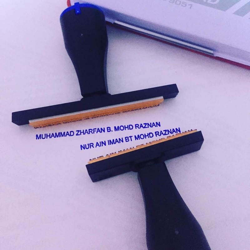 Cop Nama Buku Sekolah Cop Getah sahaja boleh letak nama | Shopee Malaysia