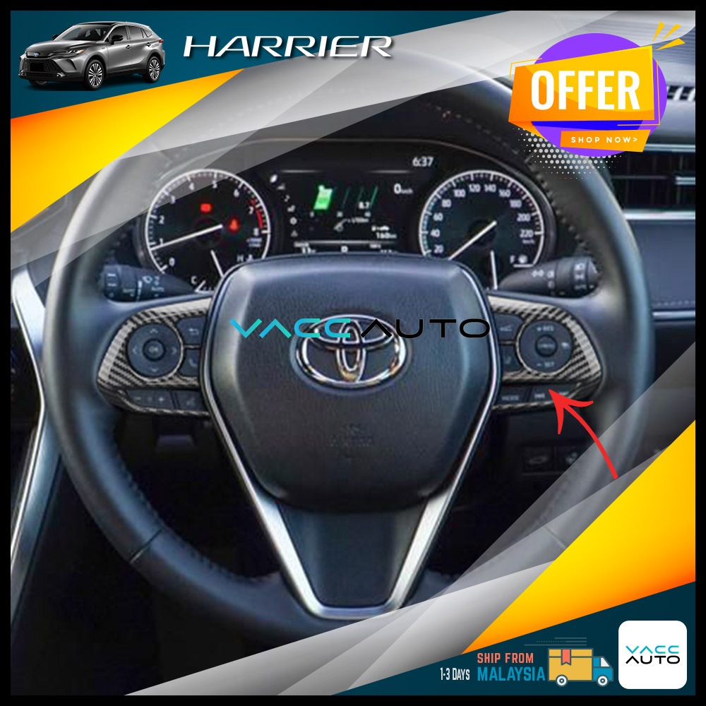 Toyota Harrier XU80 Gen (2020-2024) Steering Carbon Media Control ...