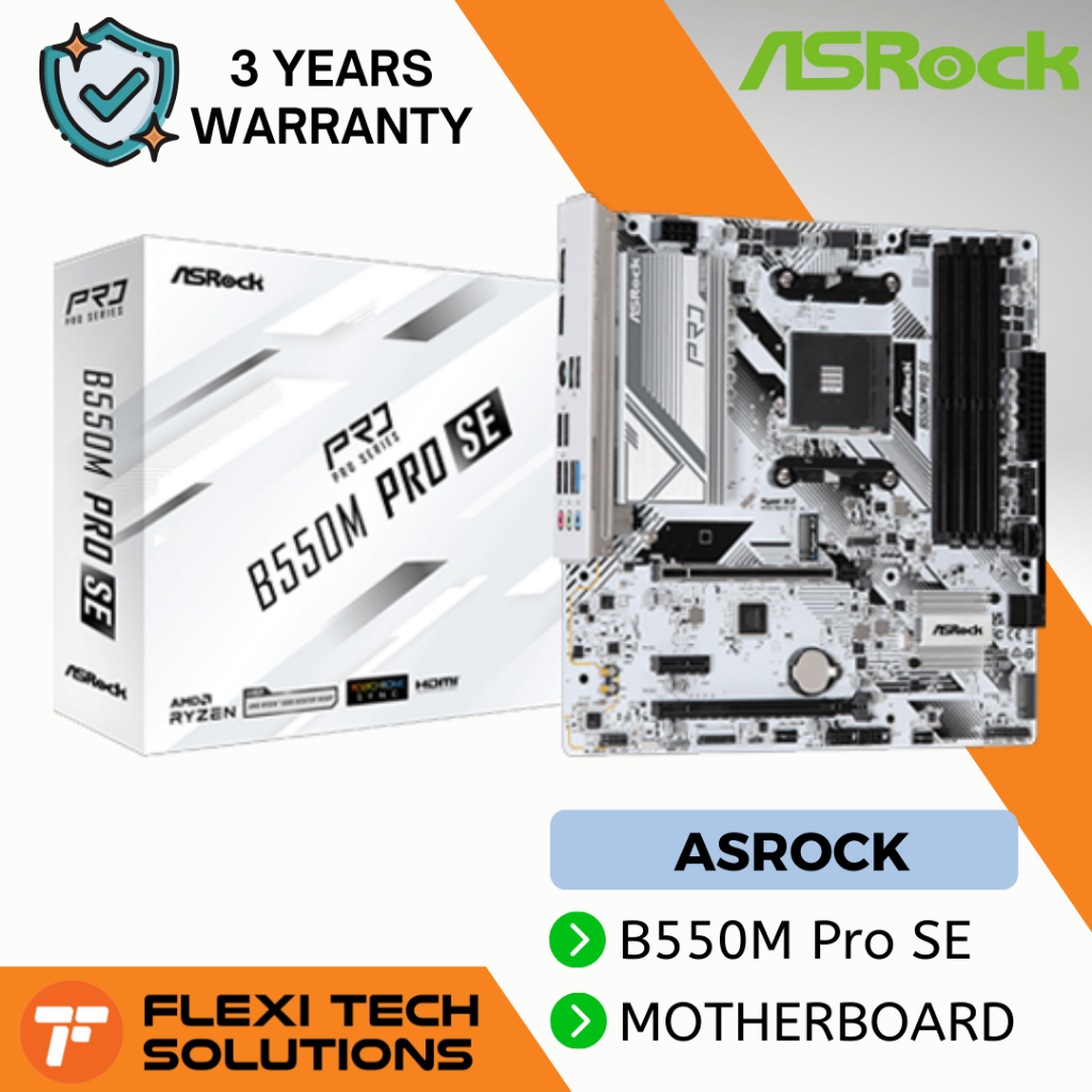 Flexi Tech ASROCK B550M Pro SE Motherboard | Shopee Malaysia