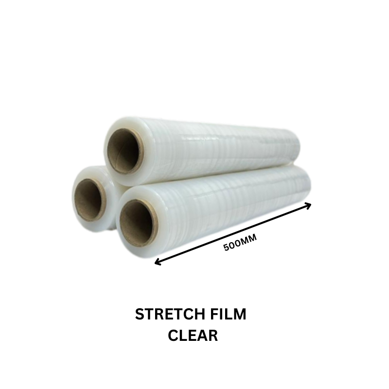M-ONE Stretch Film / Wrapping Film Clear / Hitam / Recycle 500mm x 100m ...