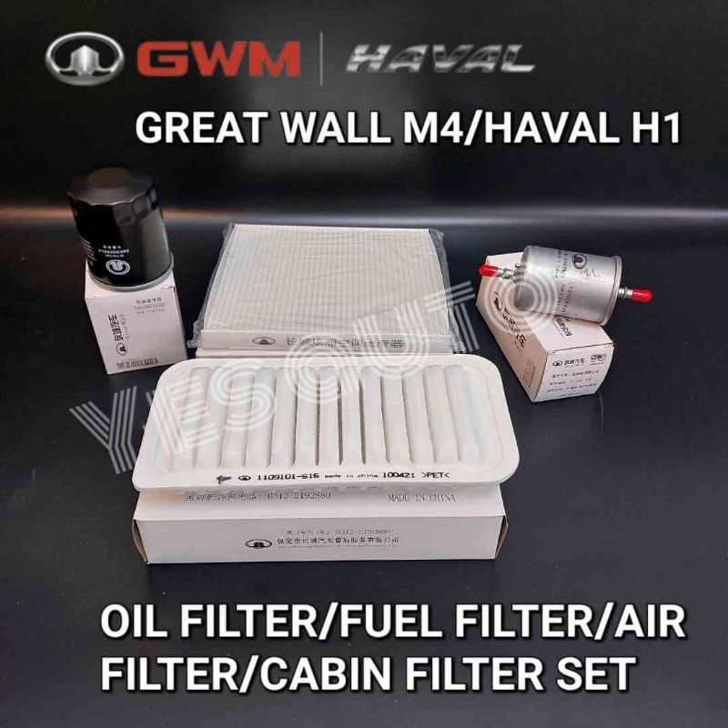 GREAT WALL M4/HAVAL H1 OIL/FUEL/AIR/CABIN FILTER SET | Shopee Malaysia