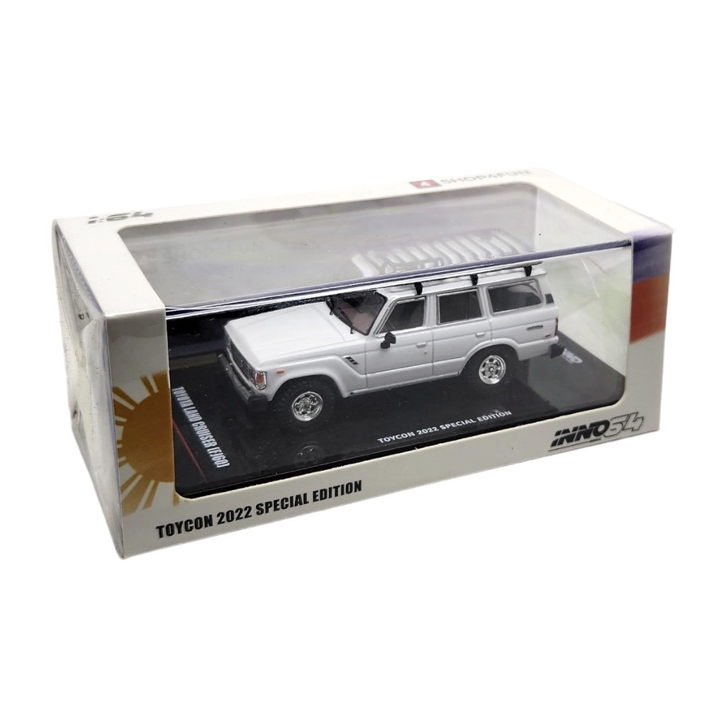 INNO64 1/64 Toyota Land Cruiser (FJ60) - White with Roof Rack (Toycon ...