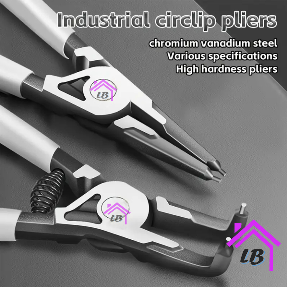 7" Circlip Pliers Snap Ring Pliers Pembuka C Clip Internal External ...