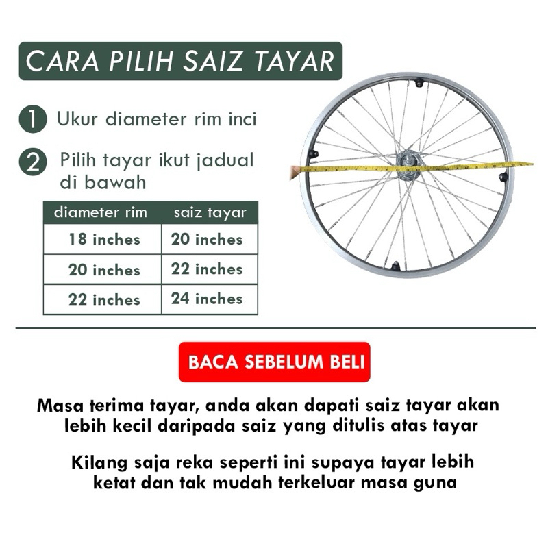 tayar kerusi roda /Tyre Wheelchair 20/22/24x1 3/8 | Shopee Malaysia