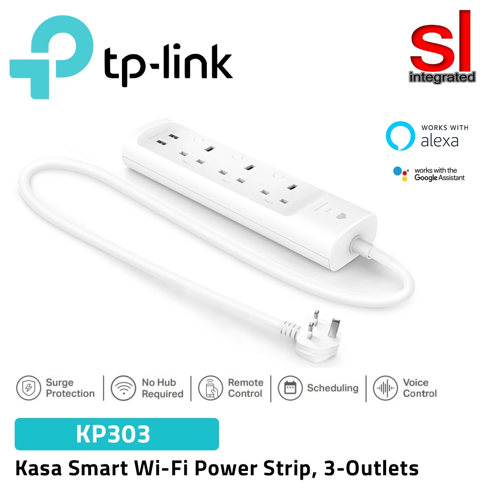 TP-Link KP303 Kasa Smart Wi-Fi Power Strip, 3-Outlets | Shopee Malaysia