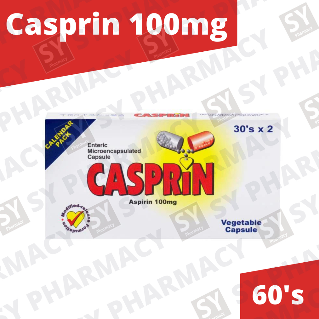 Casprin 100mg 2X30's (Exp: 07/2025) | Shopee Malaysia