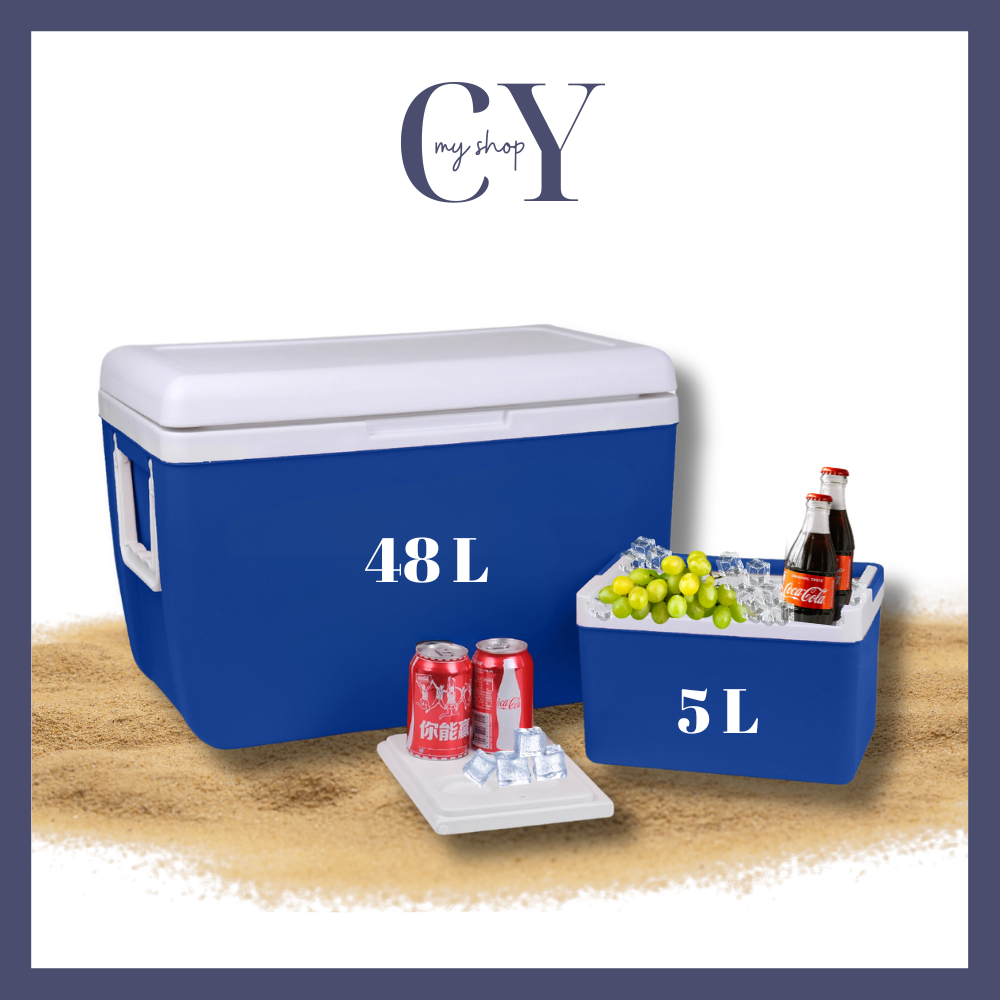 5L/ 48L Cooler Box Kotak Penyejuk for Outdoor Camping Drink/ Fish Box ...