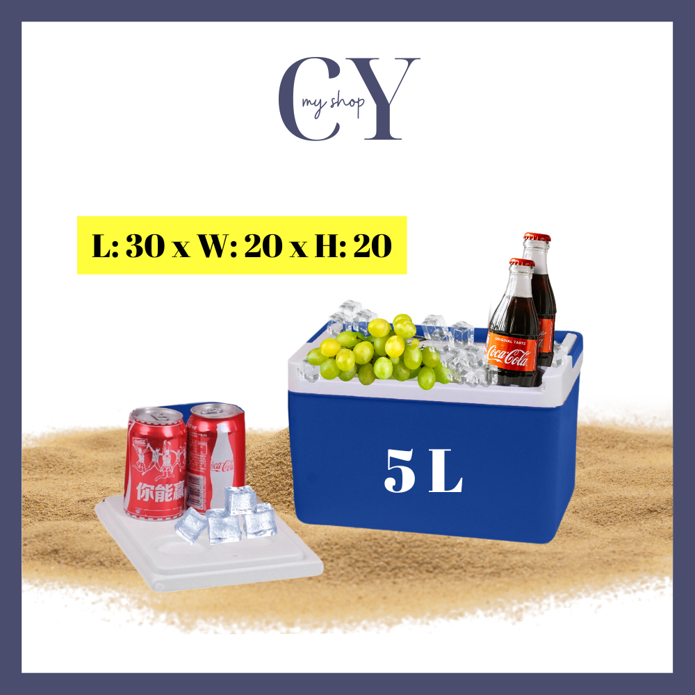 5L/ 48L Cooler Box Kotak Penyejuk for Outdoor Camping Drink/ Fish Box ...
