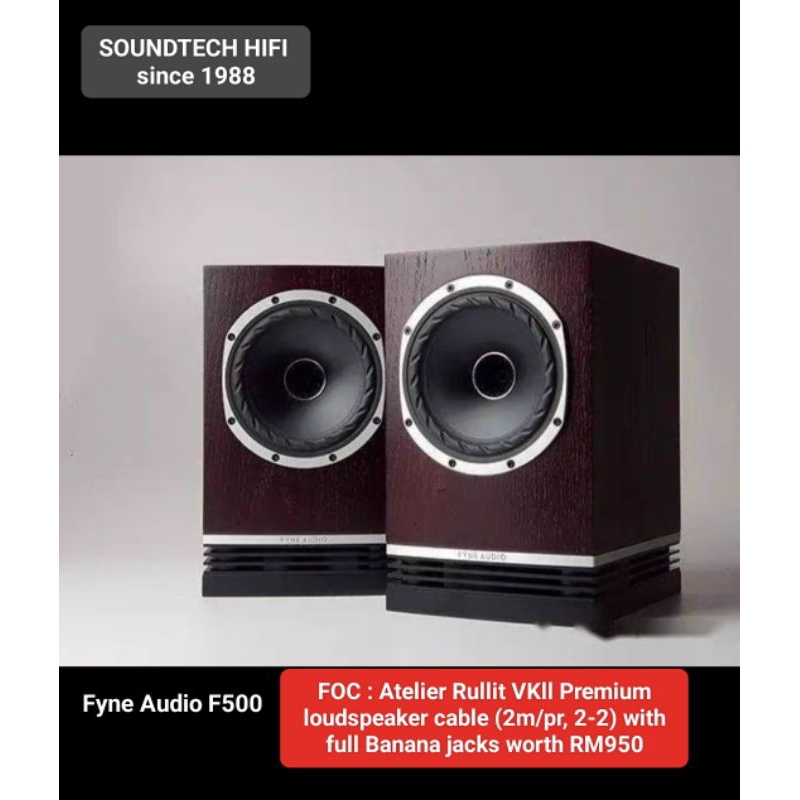 Fyne Audio F500 bookshelf speaker + FOC cable worth RM950 | Shopee Malaysia