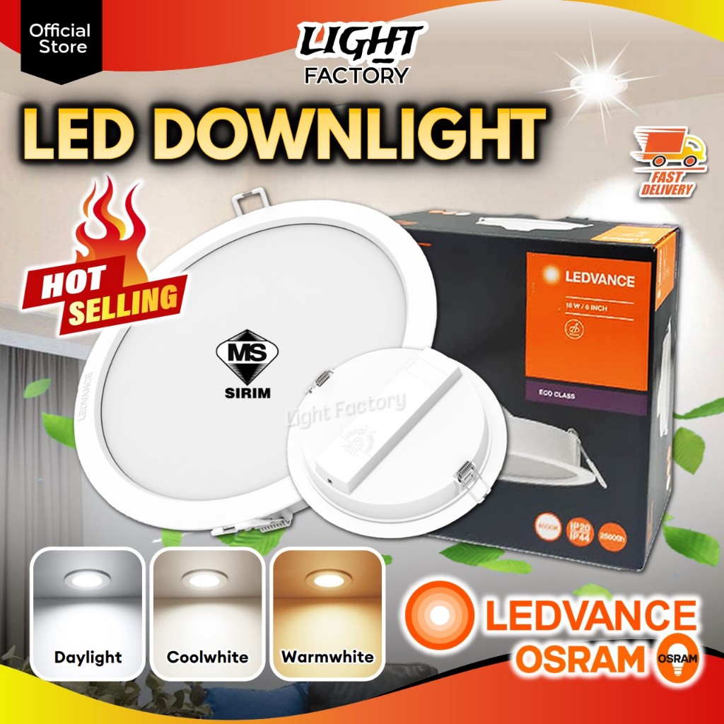 [SIRIM] OSRAM LEDVANCE Downlight LED Recessed Downlight G2 6"18W | 5 ...