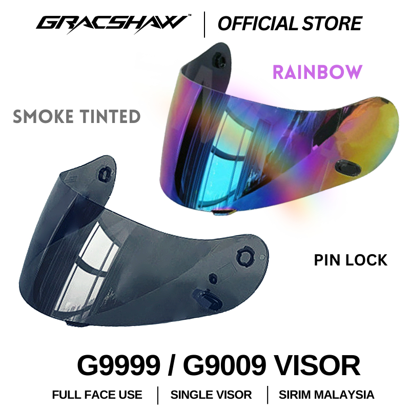 Gracshaw G9999 G9009 Full Face Helmet Visor For Day & Night | Shopee ...