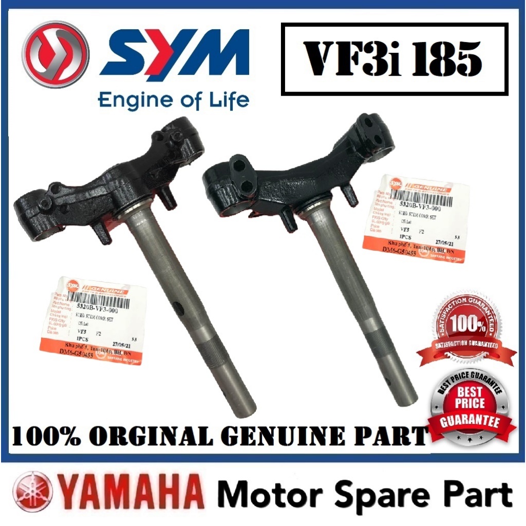 100% ORIGINAL SYM VF3i STEERING STEM COMP 0 5320B-VF3-000 SET KAKI TIGA ...