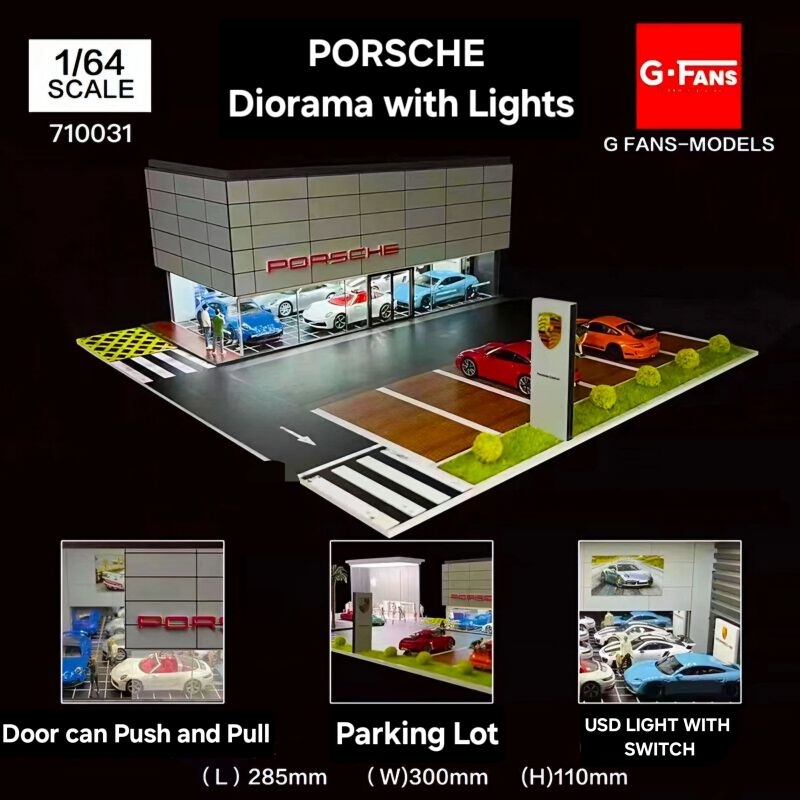 G-Fans Diorama For Scale 1:64 Miniatures with LED lights. 7E Starbucks ...
