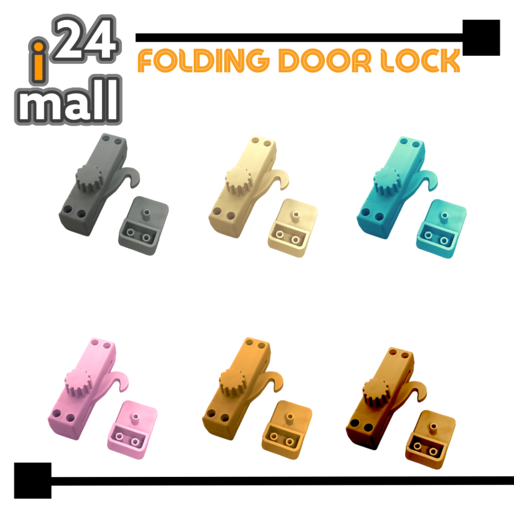Wiraplas PVC Folding Door Lock With Screw / Pintu Lipat Lock | Shopee ...