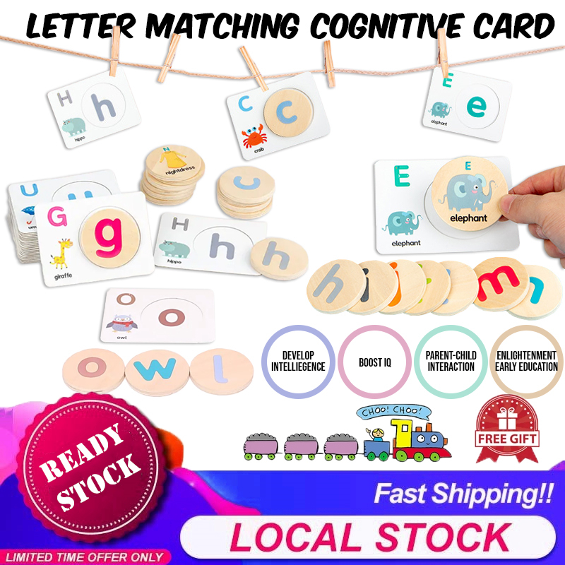 [Choo Choo Toy] Alphabet Cards Letters Matching Cognition Puzzle ...