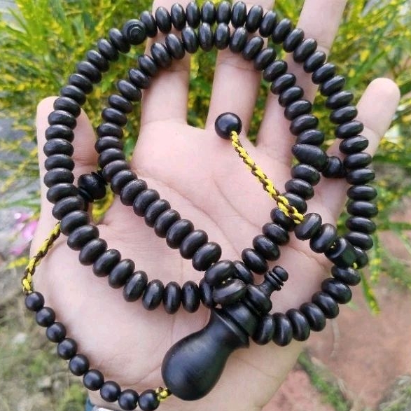 TASBIH GEMUNGGAL/REMUNGGAL HITAM / 99 BIJI / 10MM (MENTOS/LEPER ...
