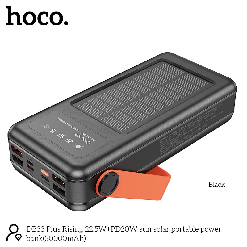 hoco DB33 Plus Rising 22.5W+PD20W Sun Solar Portable Power Bank ...
