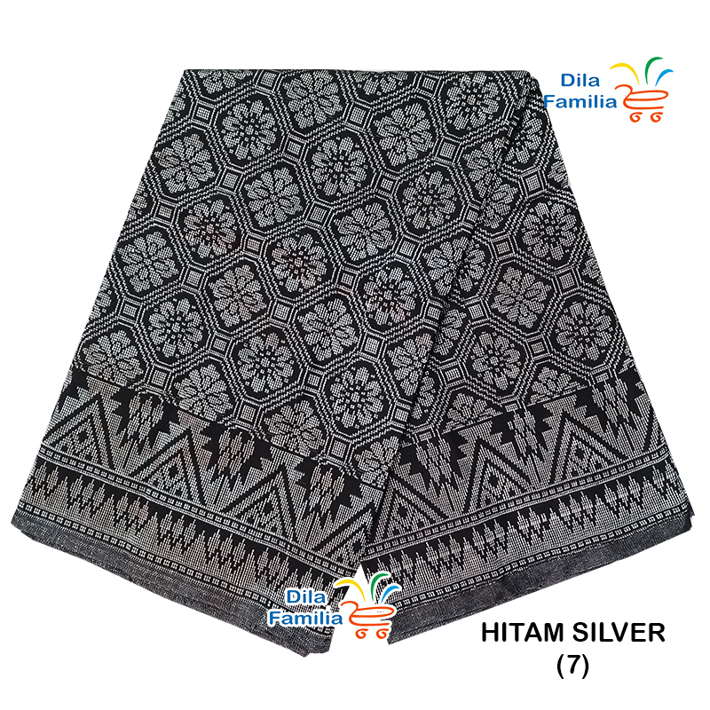 Sampin Songket Hitam Emas Gold Silver No 11 Tenun Siap Jahit 2 Meter ...