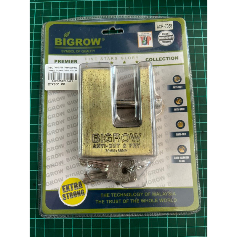 7088-1 BIGROW anti cut and pry padlock | Shopee Malaysia