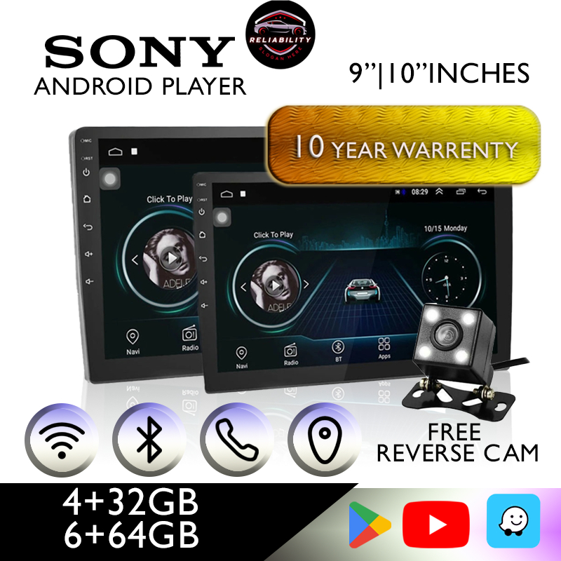 2024 New Sony 9"/10" IPS Screen Android Car Player 4GB+32GB Rom 2 Din ...